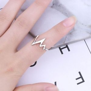 Jewelry | New Heartbeat Heart Pulse Ring Ekg Design Silver | Poshmark
